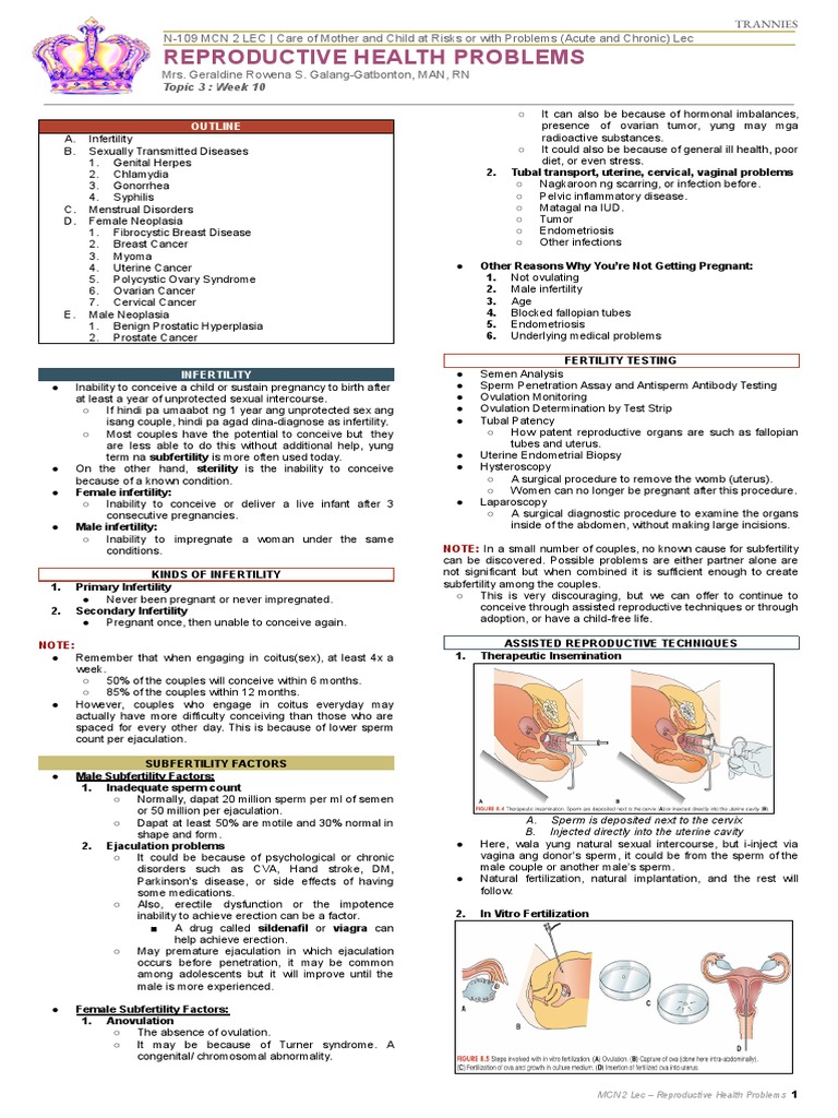 MCN 2 Lec Topic 3 TRANNIES | PDF | Ovarian Cancer | Cervical Cancer