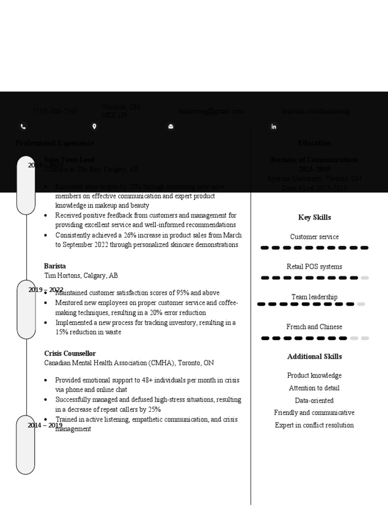 Canadian Resume Format | Download Free PDF | Résumé | Psychology