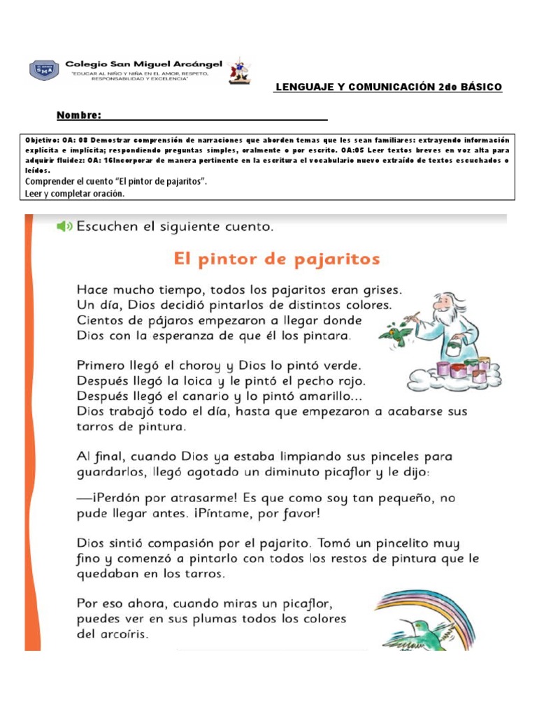 Cuento Mayo | PDF | Artes del Lenguaje y Comunicación | Estudios de ...