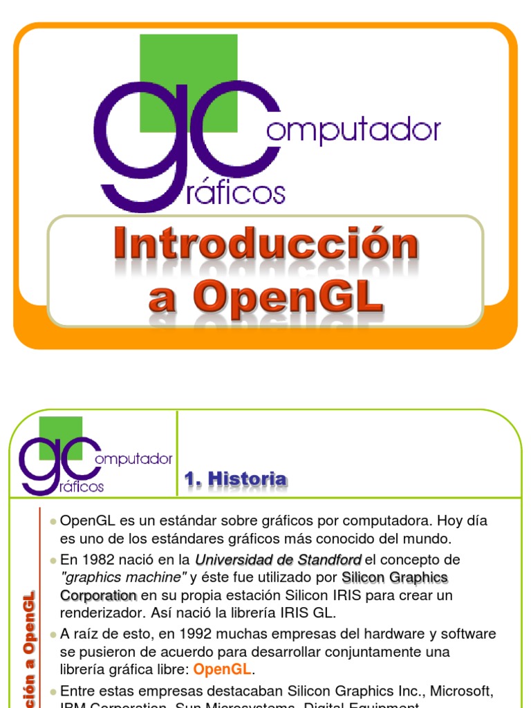 Opengl Introduccion Pdf Básico Lenguaje De Programación