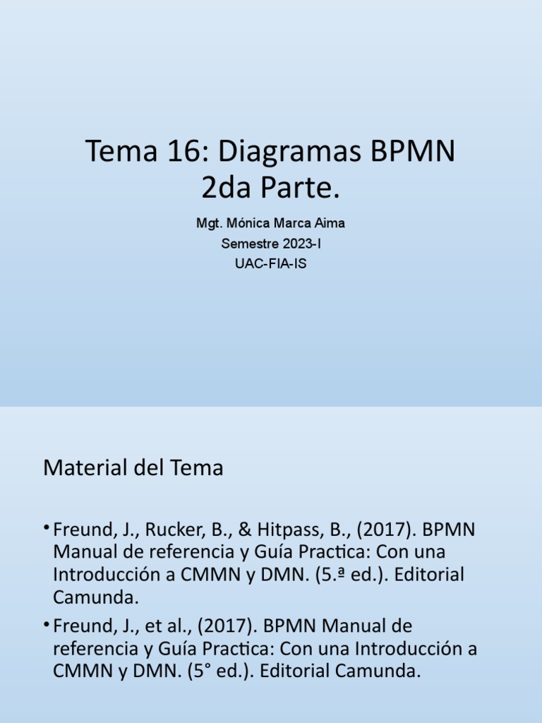 Tema 16 DIAGRAMAS BPMN 2da PARTE | PDF | Ingeniería Informática | Ingeniería de software