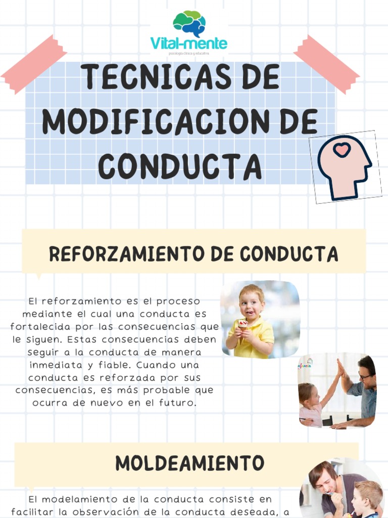 Técnicas de modificación de conducta: Reforzamiento, moldeamiento y ...