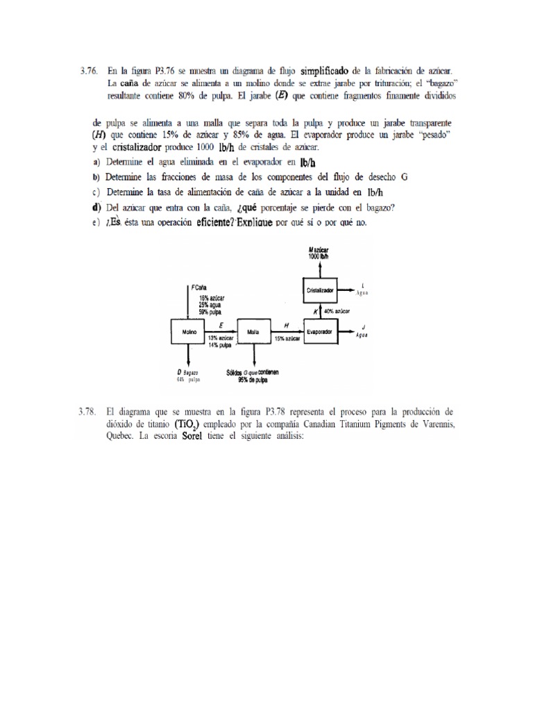 Ejercicios de Bal de Mat y Energia | PDF
