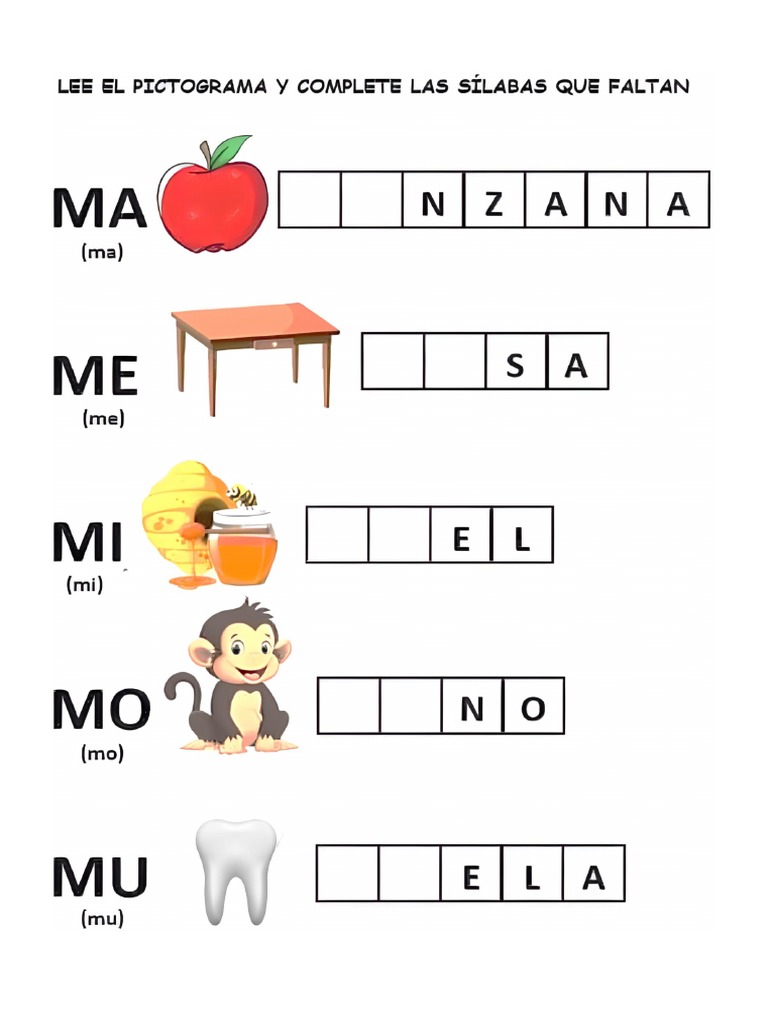 Fichas M y P - Nivel Inicial | PDF