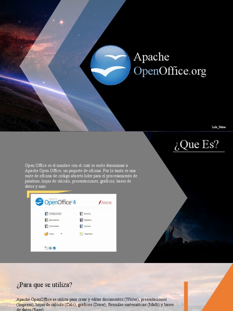 Presentacion de Apache Open Office | PDF