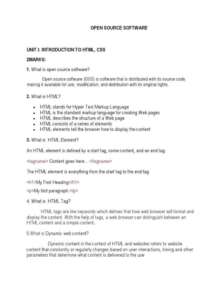 Open Source Introduction to HTML & CSS | PDF | Html | World Wide Web
