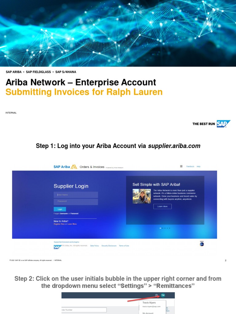 Configuring Remittance Information On The Ariba Network For Ralph ...