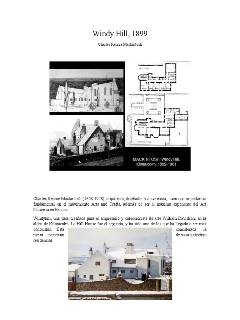 Windy Hill, 1899: Charles Rennie Mackintosh | PDF | Art Nouveau | Estilo