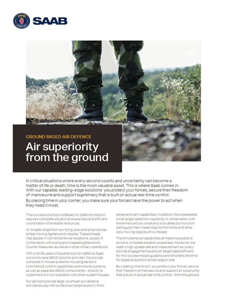 Air Superiority from the Ground: Saab's Ground Based Air Defence ...