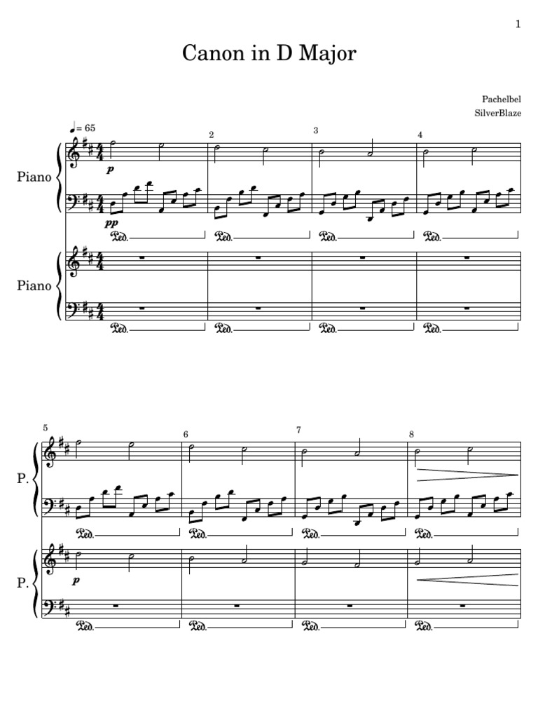Canon in D Major | PDF