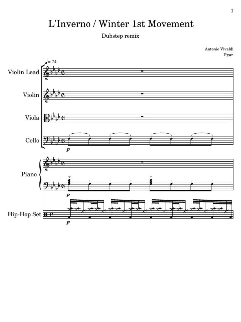 L'Inverno Winter 1st Movement - Vivaldi | PDF | Orchestras ...