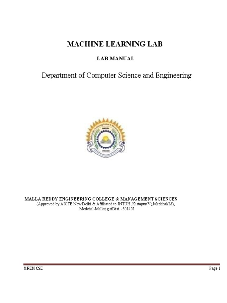 ML Lab Manual (1-10) FINAL | PDF | Applied Mathematics | Machine Learning