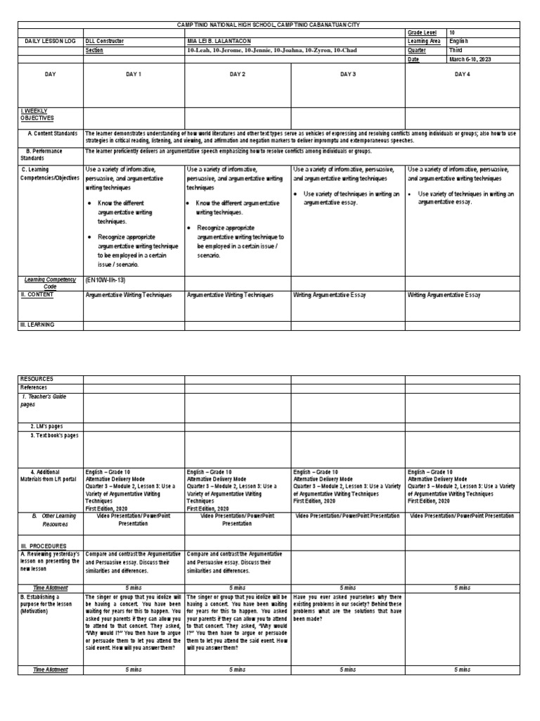 DLL Week 4 | PDF | Essays | Learning