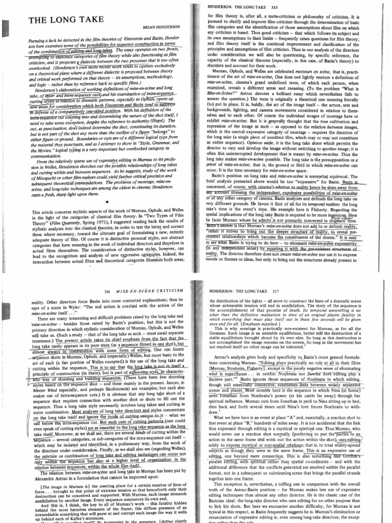 Handerson - Long Take | PDF