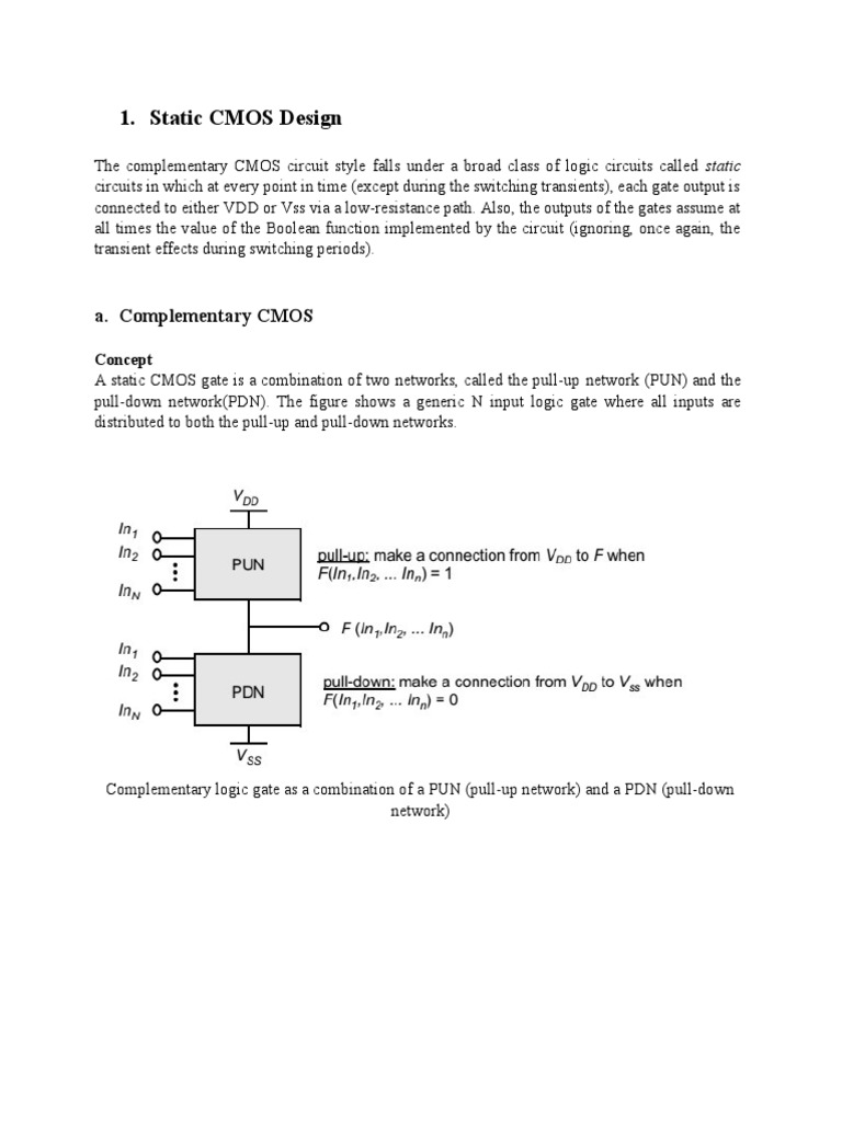 Static CMOS Design | PDF