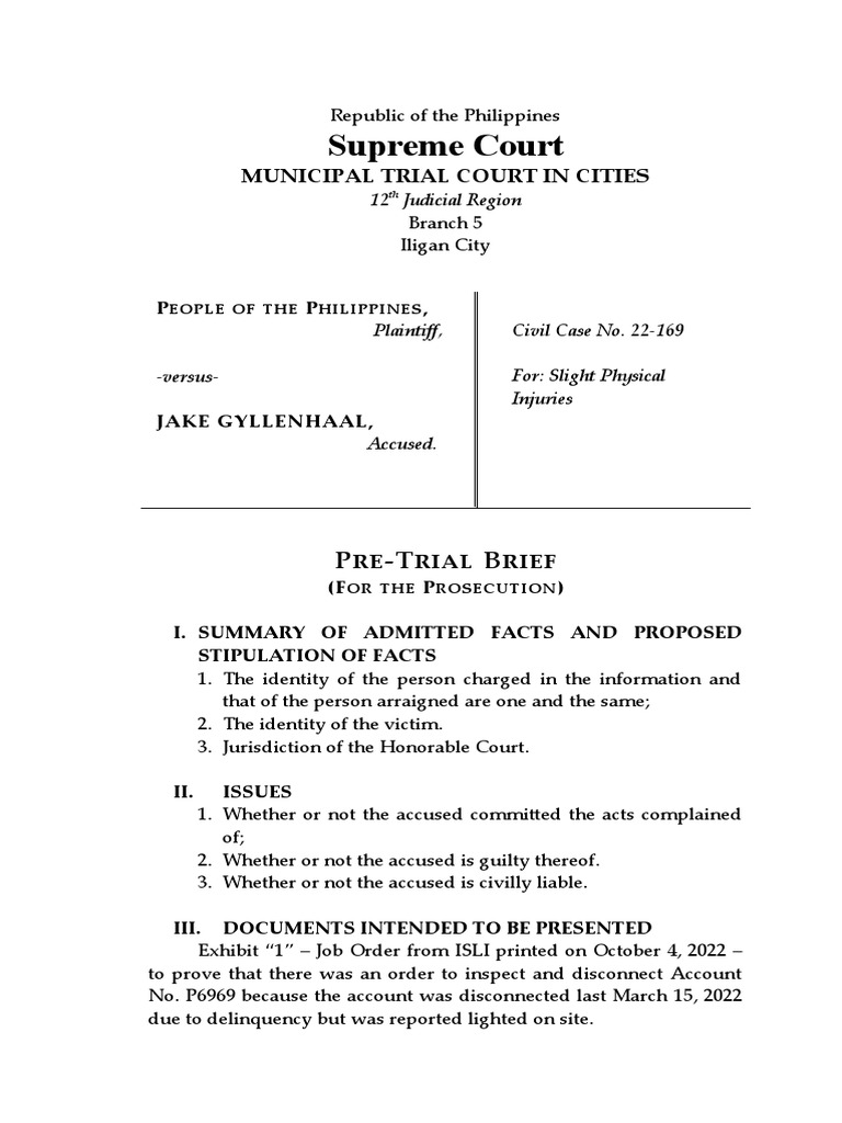 PTB Prosecution Sample | PDF | Separation Of Powers | Justice
