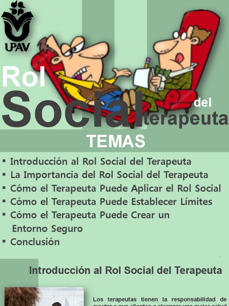 Rol Social del Terapeuta en la Terapia | PDF | Sicología | Conceptos ...