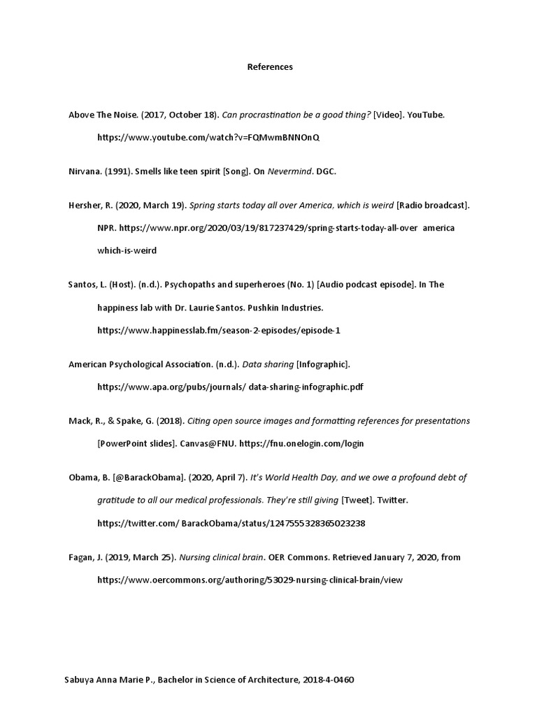 Apa Exercise in Formatting | PDF | American Psychological Association ...