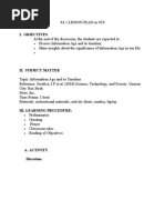 5 A's Lesson Plan in EDUC4 | PDF | Learning | Teachers