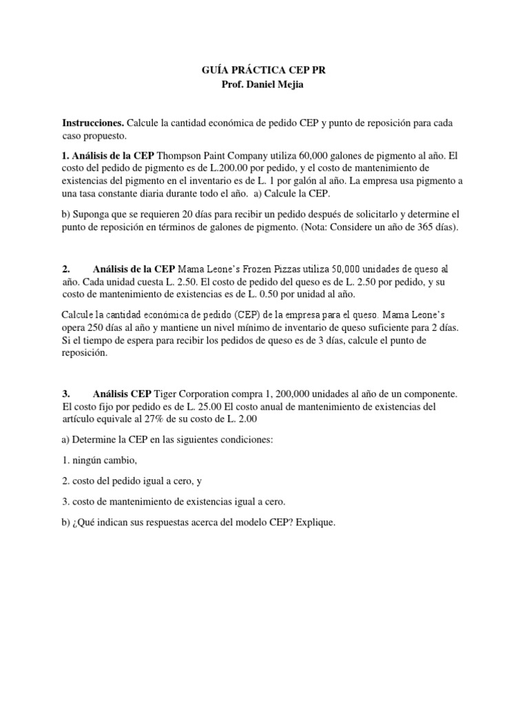 Guia Calculo de La CEP | PDF