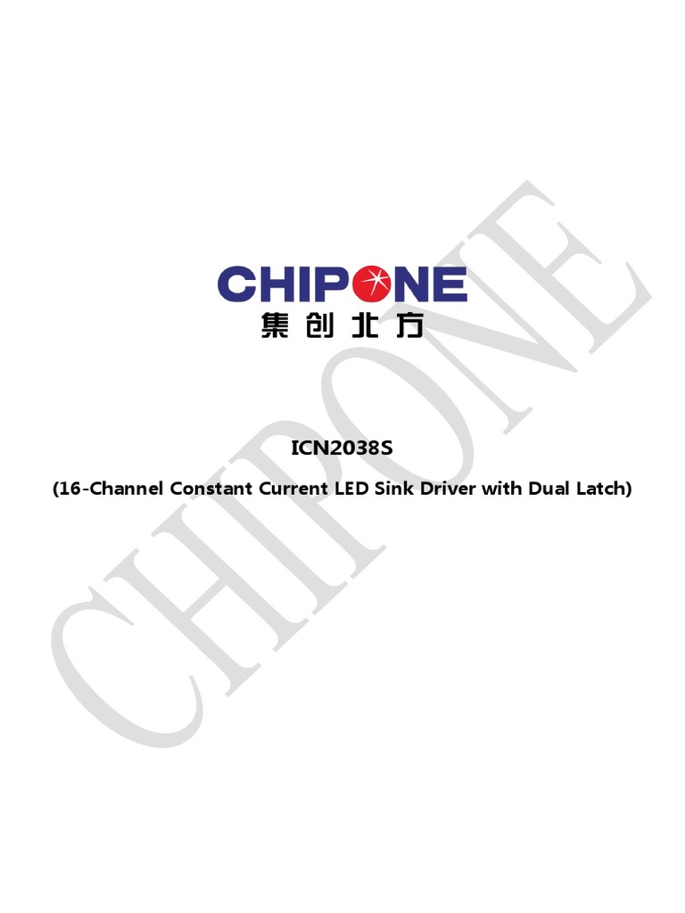 Icn2038s Chipone | PDF | Power Supply | Electronic Circuits