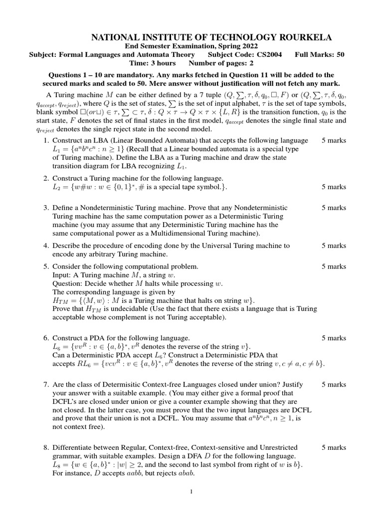 CS2004 | PDF | Theoretical Computer Science | Mathematical Logic