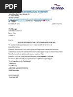 Air Condition Rate Quotation | PDF | Business | Technology & Engineering