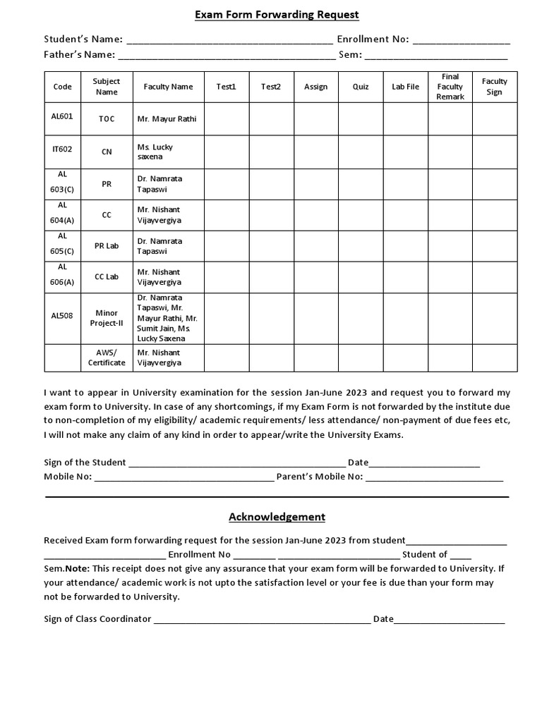 Form | PDF | Educational Stages