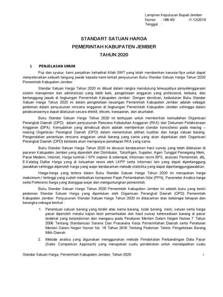 0 Penjelasan Umum SSH 2020 | PDF