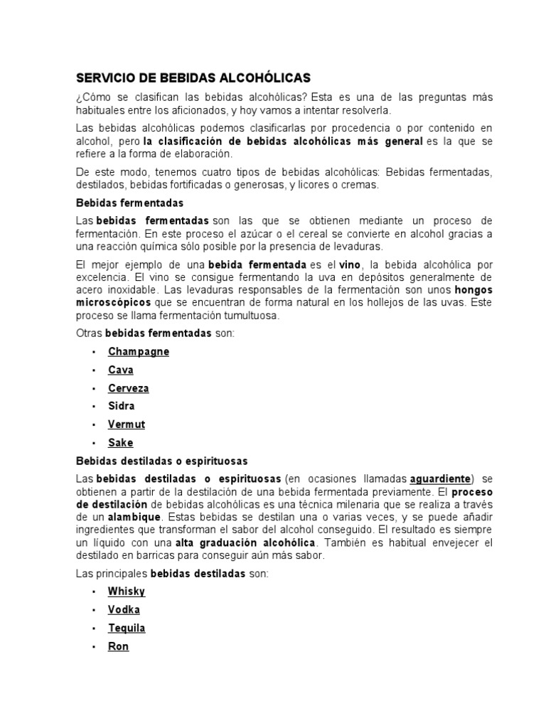 Bebidas Alcoholicas y No Alcoholicas | PDF | Whisky | Vino