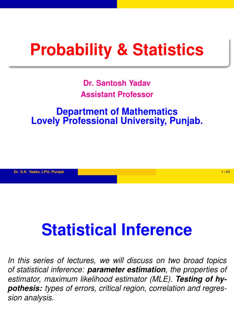 Estimation 4 | PDF | Estimator | Statistics