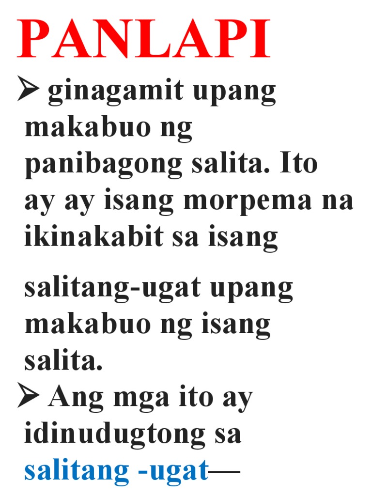 Visual Aid - Panlapi | PDF