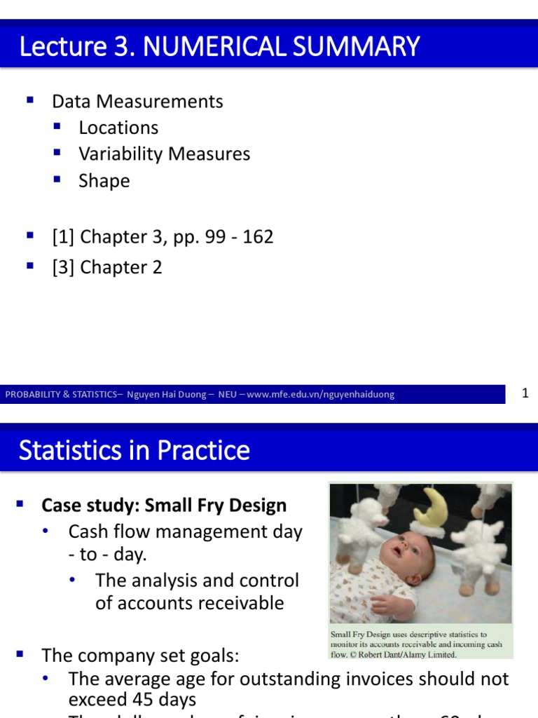 ProbStat Lec03 Mine | PDF | Quantile | Coefficient Of Variation