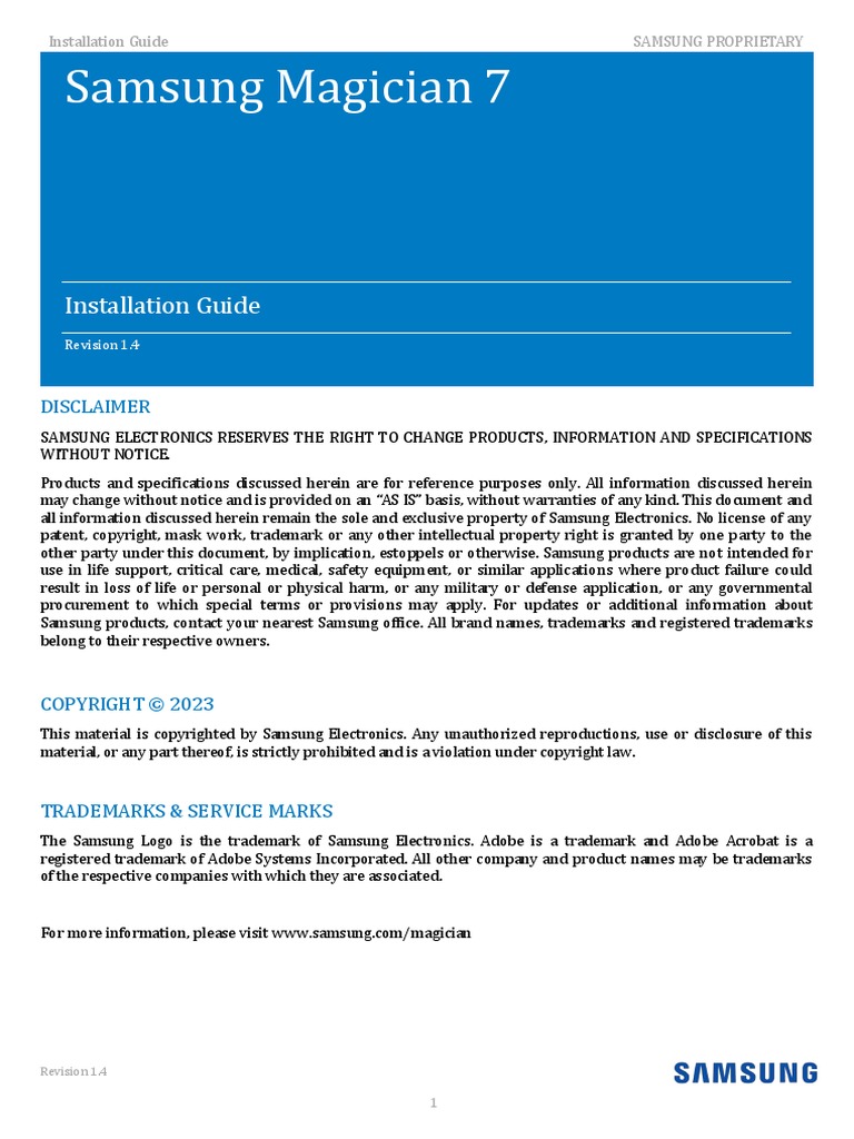 Samsung Magician 7 3 0 Installation Guide | PDF | Solid State Drive ...