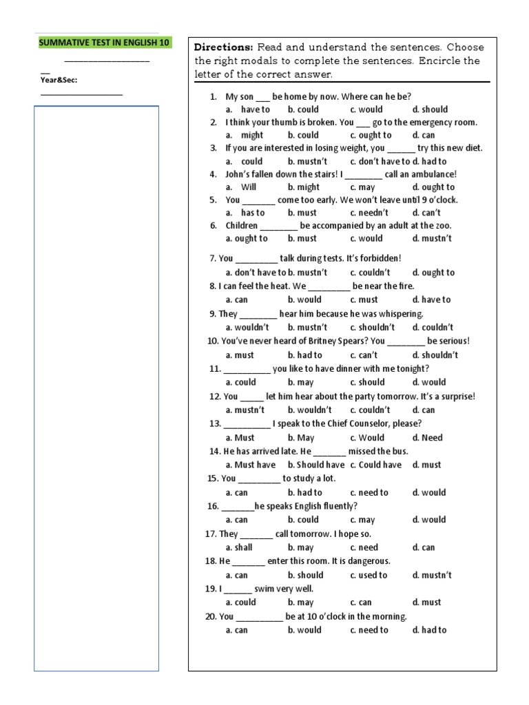 3rd Summative Test | PDF