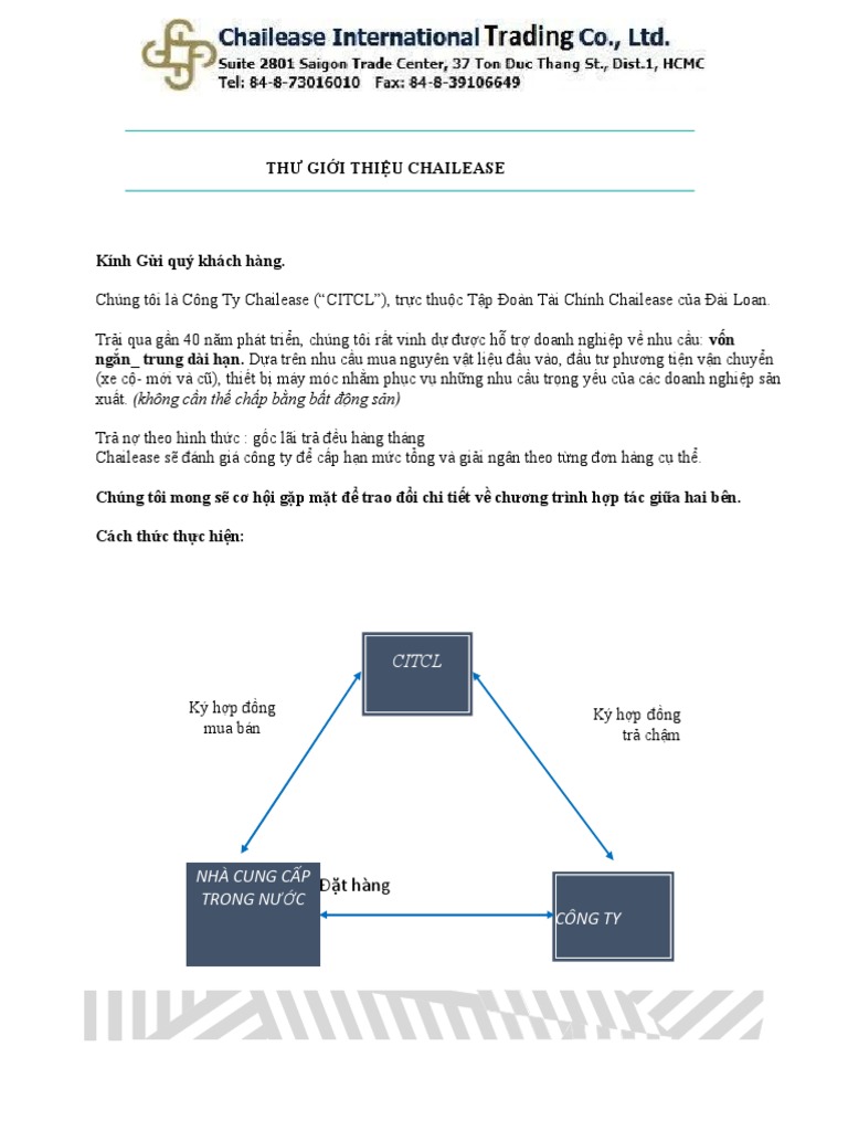 THU GIOI THIEU-Chailease | PDF