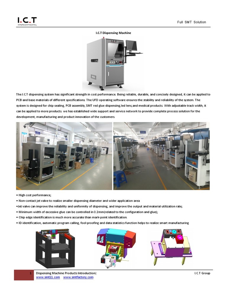 I.C.T Online Jet Dispensing Machine | PDF | Integrated Circuit ...