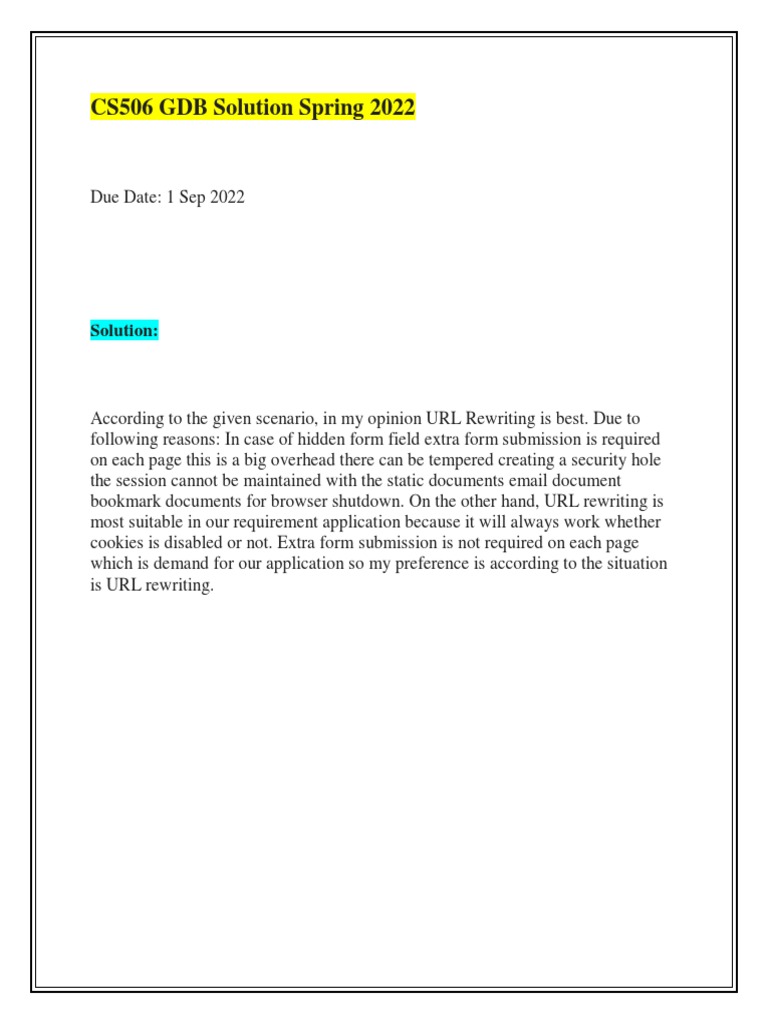 CS506 GDB Solution Spring 2022 | PDF