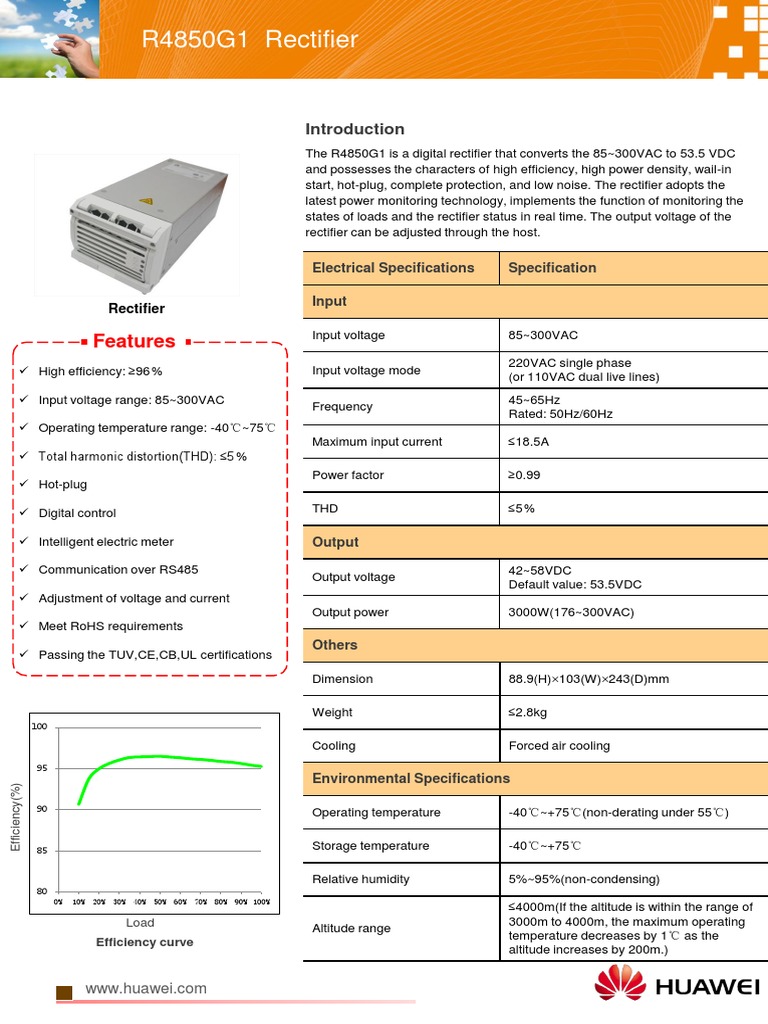 R4850G1 | PDF | Rectifier | Power (Physics)