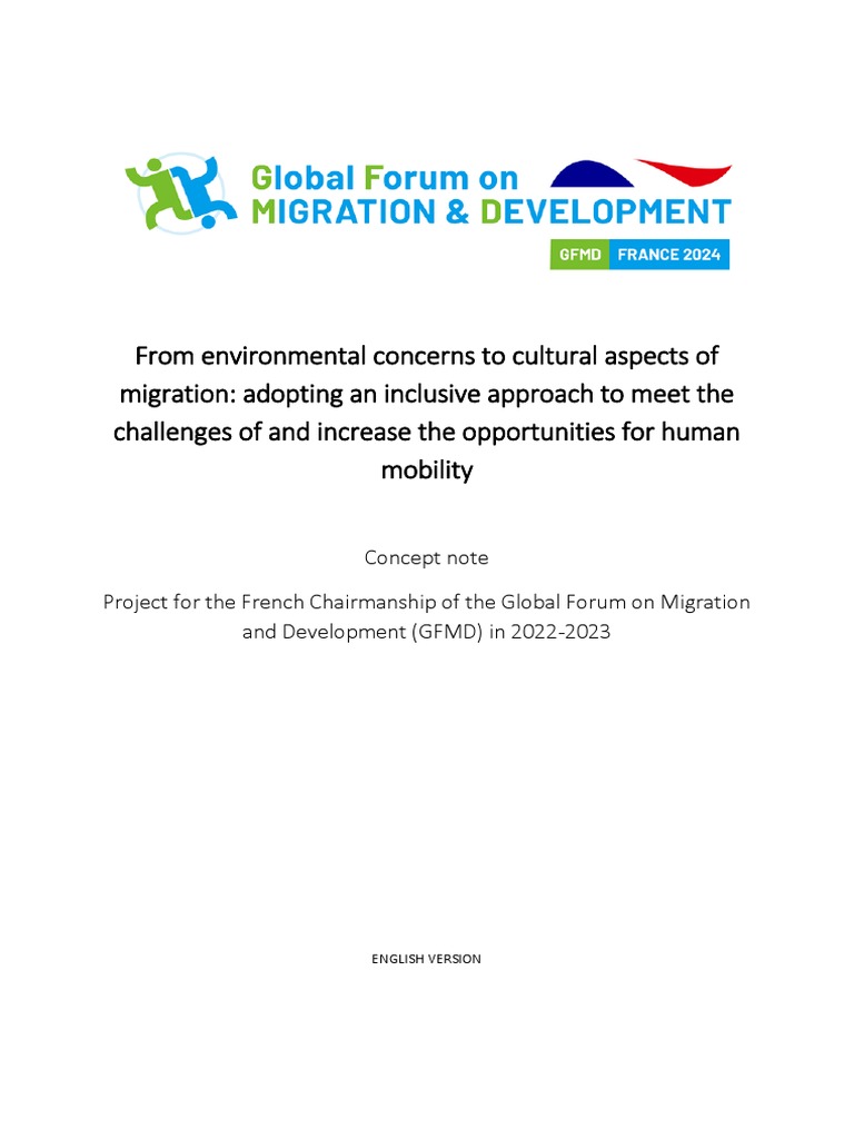 2022-2024 GFMD Concept Note Feb 2023 | PDF | Human Migration | Immigration