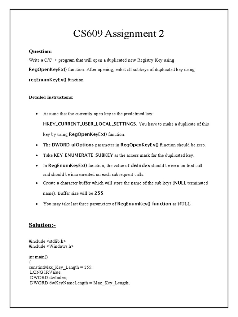 CS609 Assignment 2 | PDF