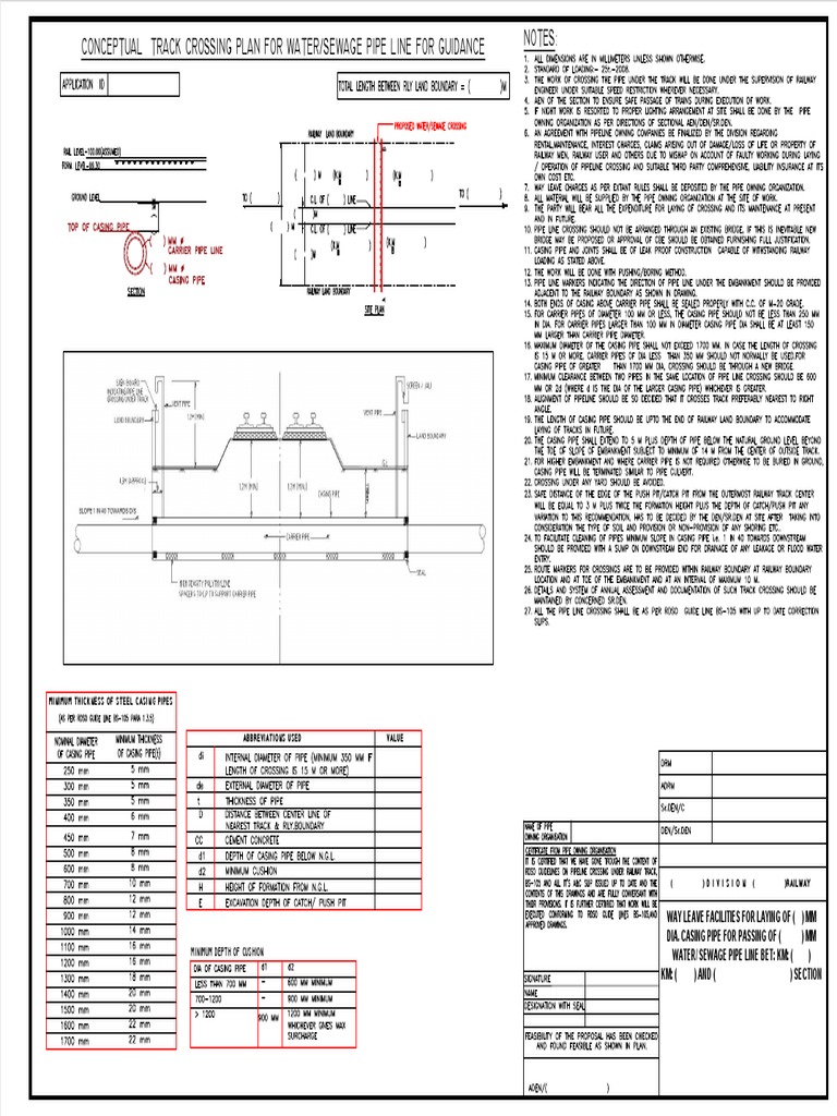 Conceptual Plan Water Sewage Pipeline | PDF