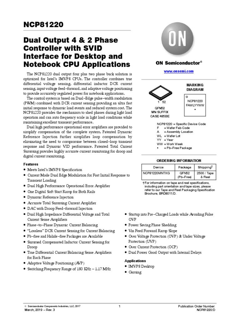 NCP81220 D | PDF | Amplifier | Electronics