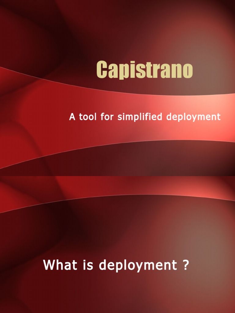 Capistrano: A Tool For Simplified Deployment | PDF
