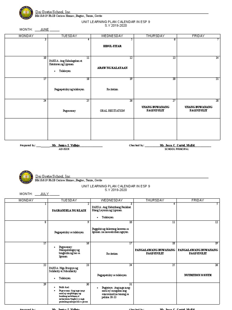 Learning Plan in ESP | PDF