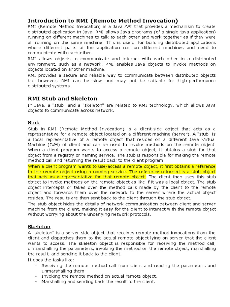 Unit8 RMI and COBRA | Download Free PDF | Java (Programming Language ... Unit8 RMI and COBRA | Download Free PDF | Java (Programming Language ...