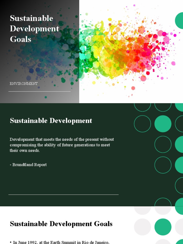 Lesson Eight - Sustainable Development Goals (Environment) | PDF ...