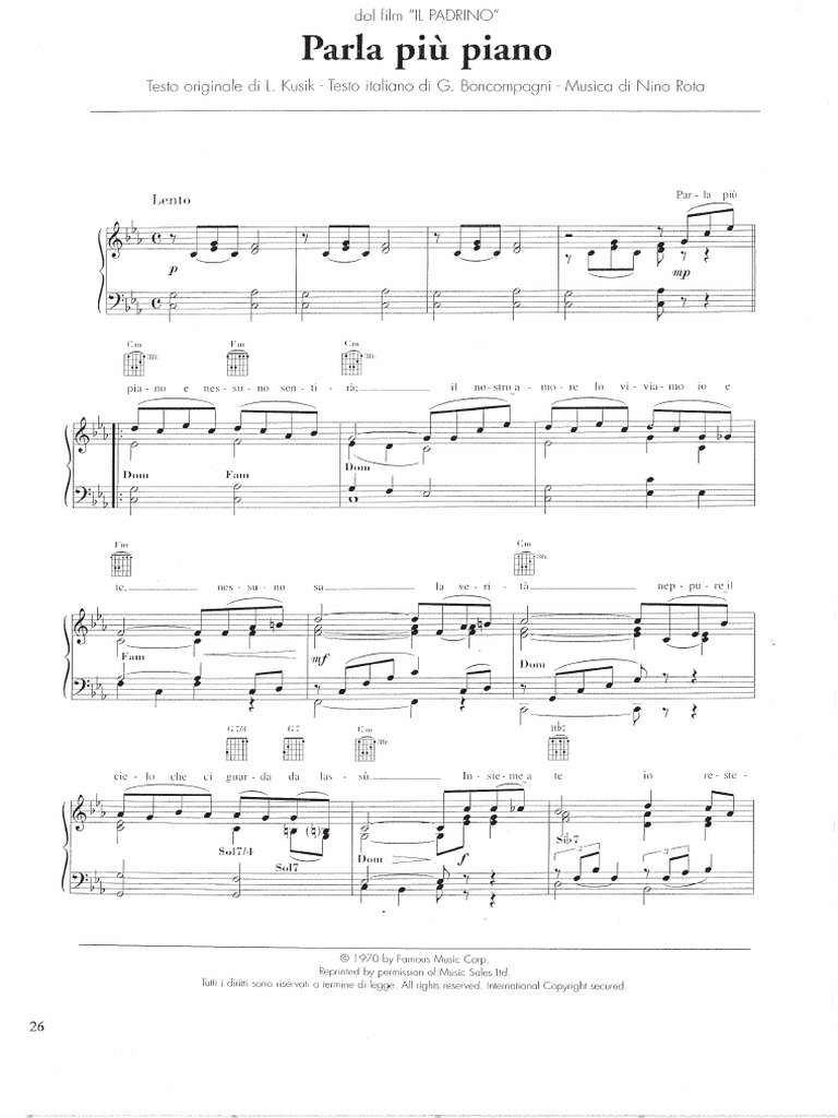 Parla Piu Piano - Nino Rota | PDF
