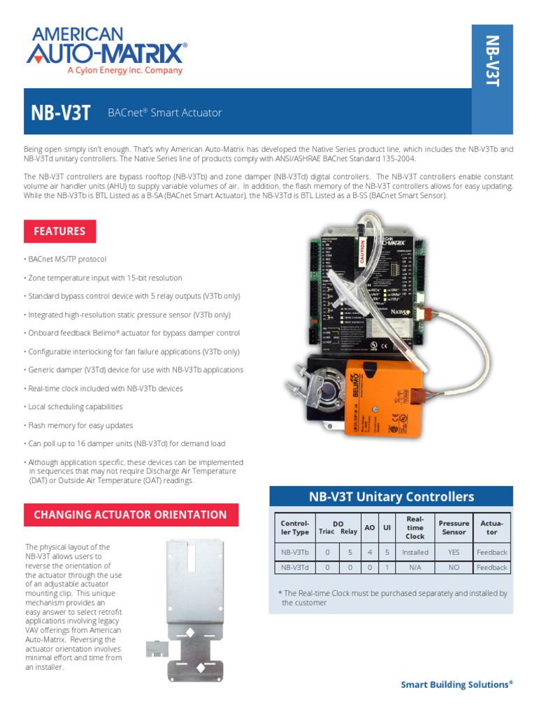 Nb-V3T: Bacnet Smart Actuator | PDF | Internet Protocols | Transmission ...
