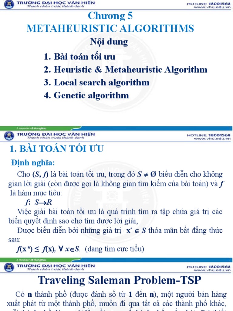 Chương 5. Metaheuristic Algorithms | PDF